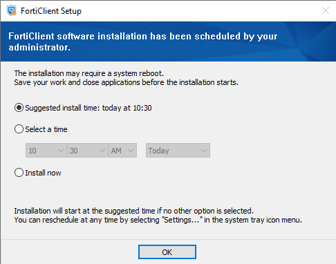 Transparent FortiClient upgrade | FortiClient 7.4.0 | Fortinet Document Library